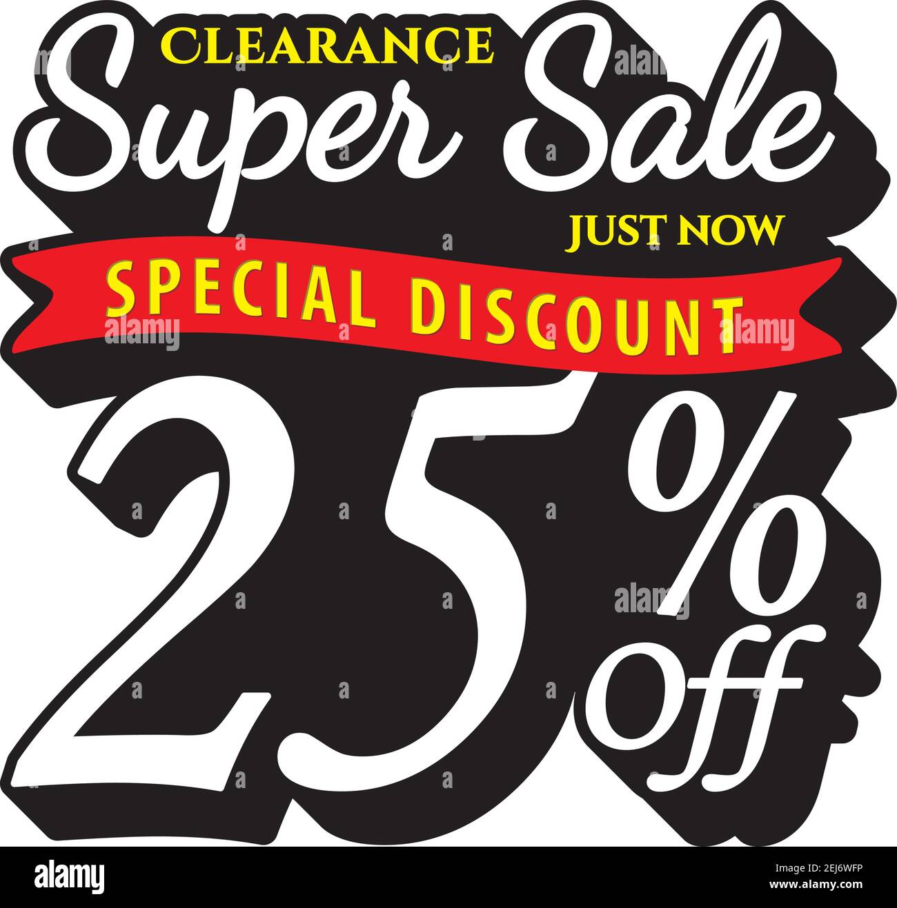 Vol. Super Sale 25 percent heading design black old school style for ...