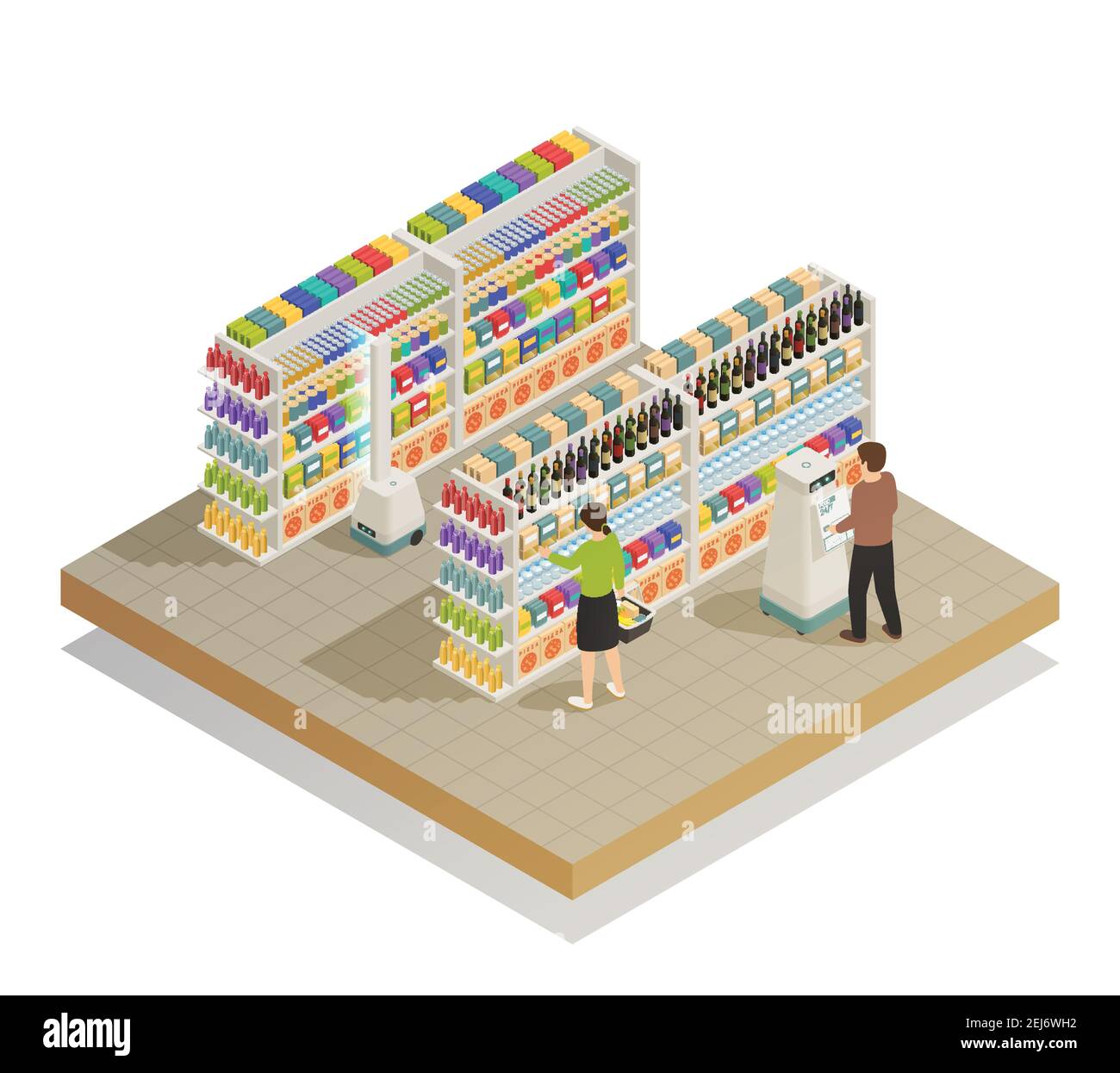 Automatic grocery shopping system with smart basket and self-service ...