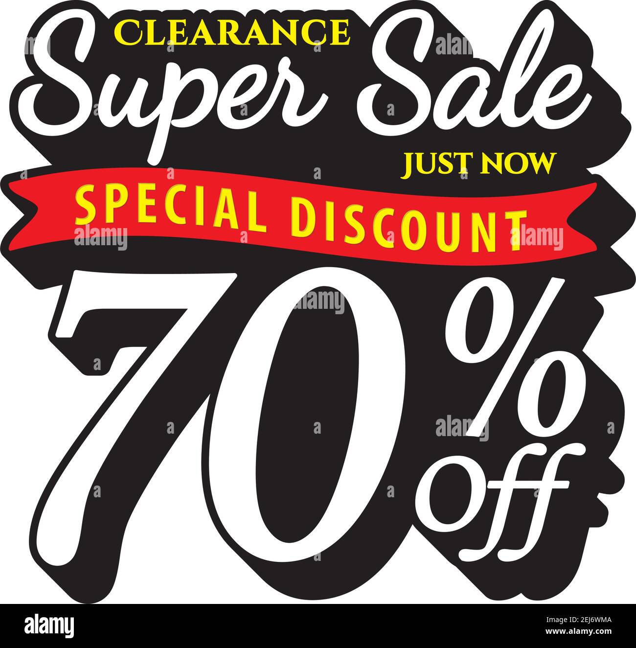 Vol. Super Sale 70 percent heading design black old school style for ...