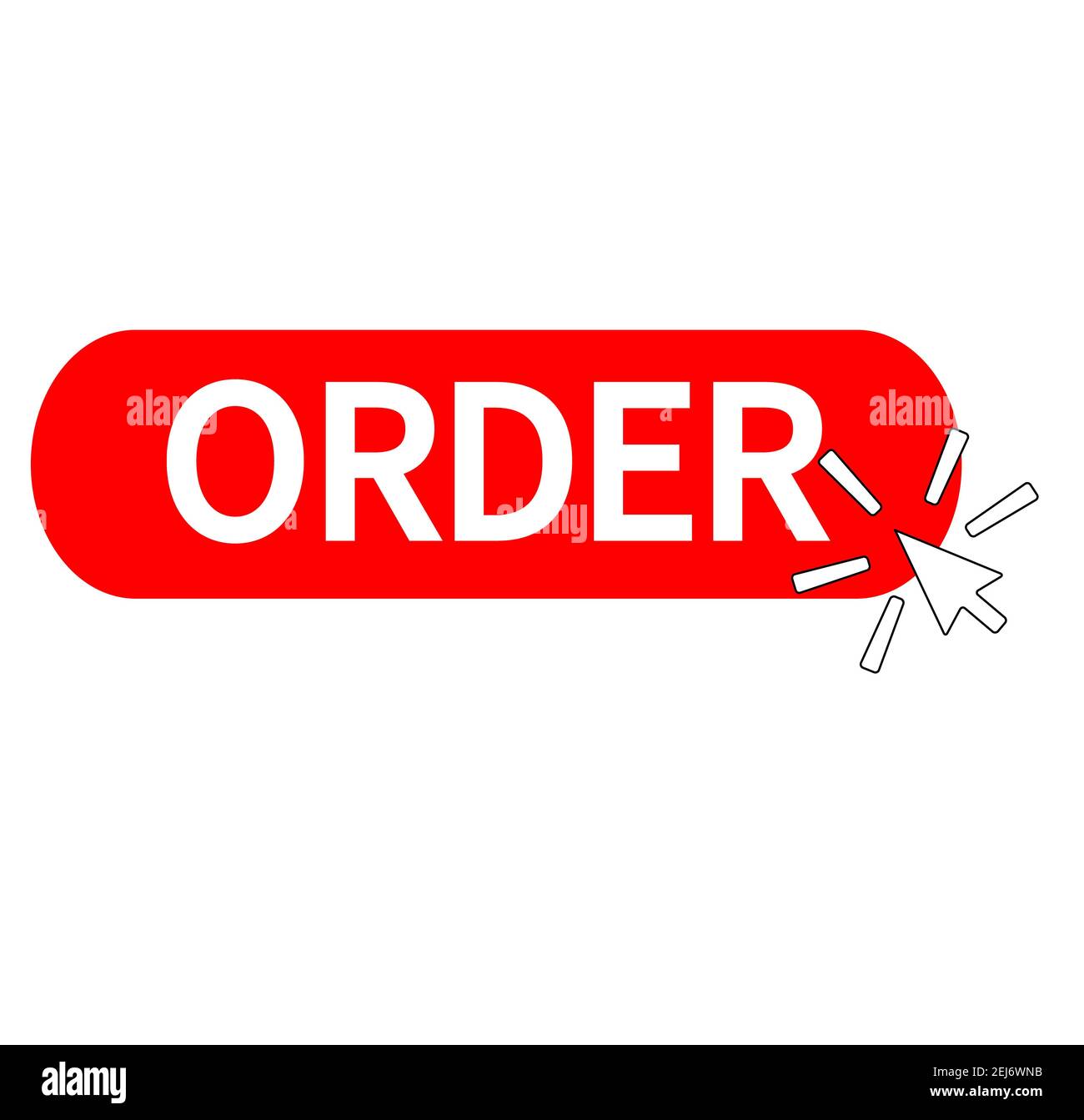 click order button on white background. click order sign. flat style ...
