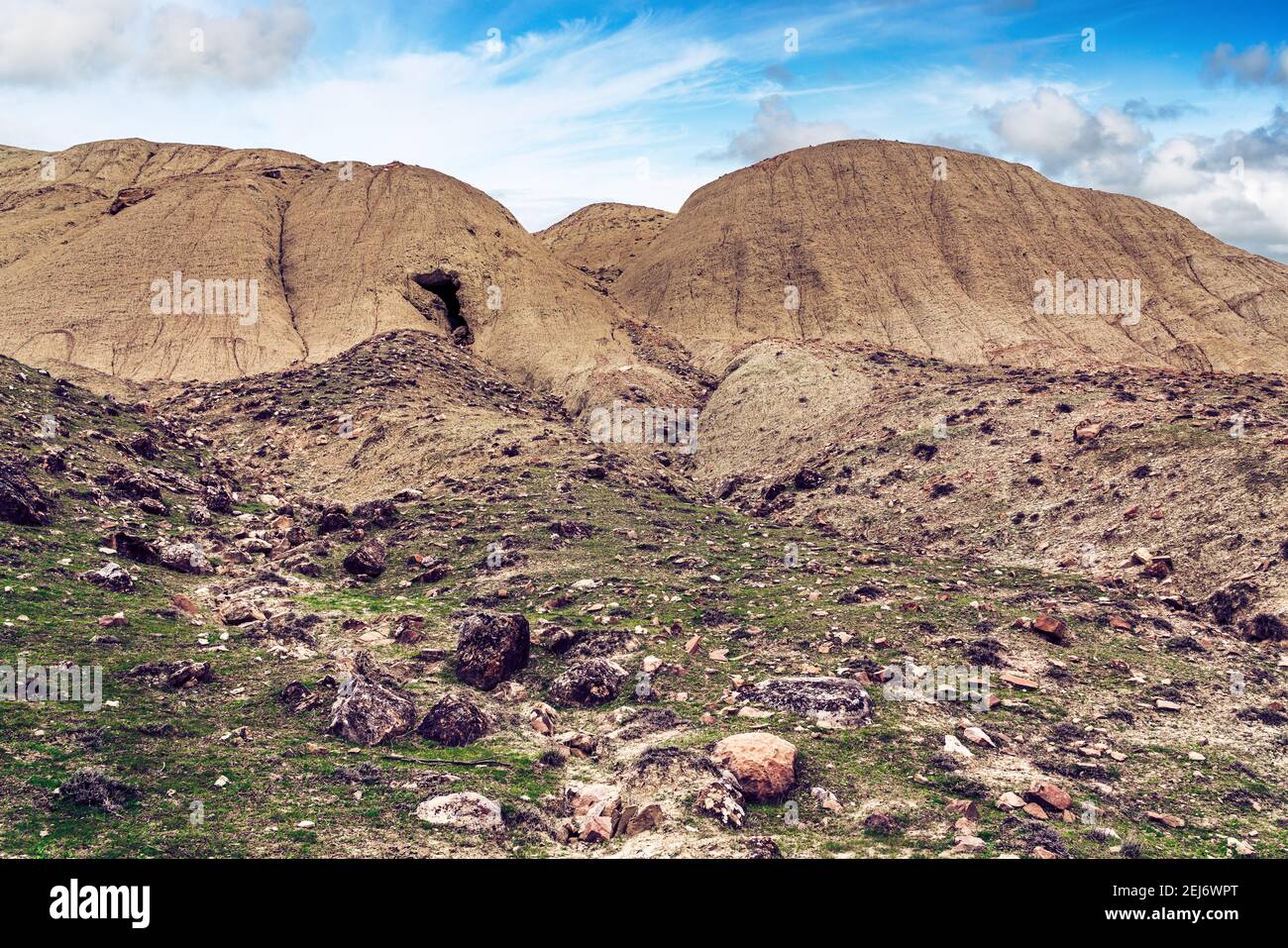 Rock collapse at the entrance to the cave Stock Photo - Alamy