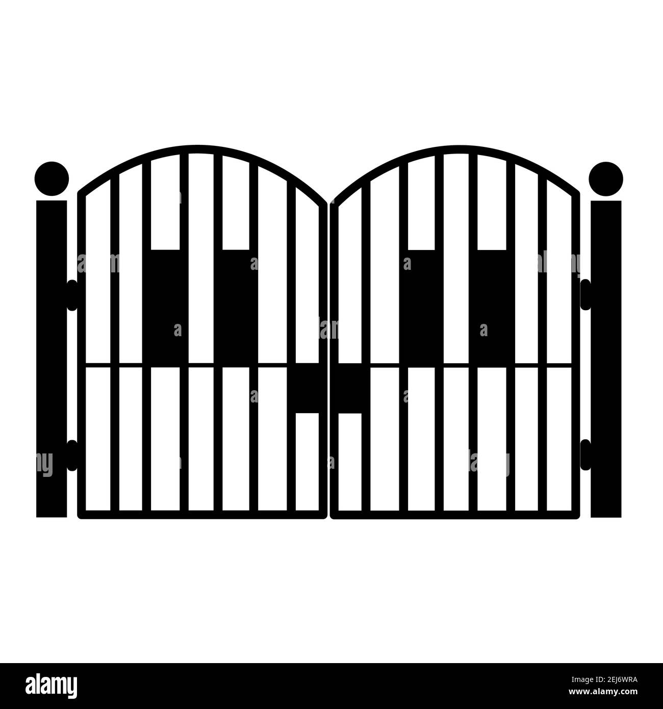 gate icon on white background. fence symbol. flat style Stock Photo - Alamy