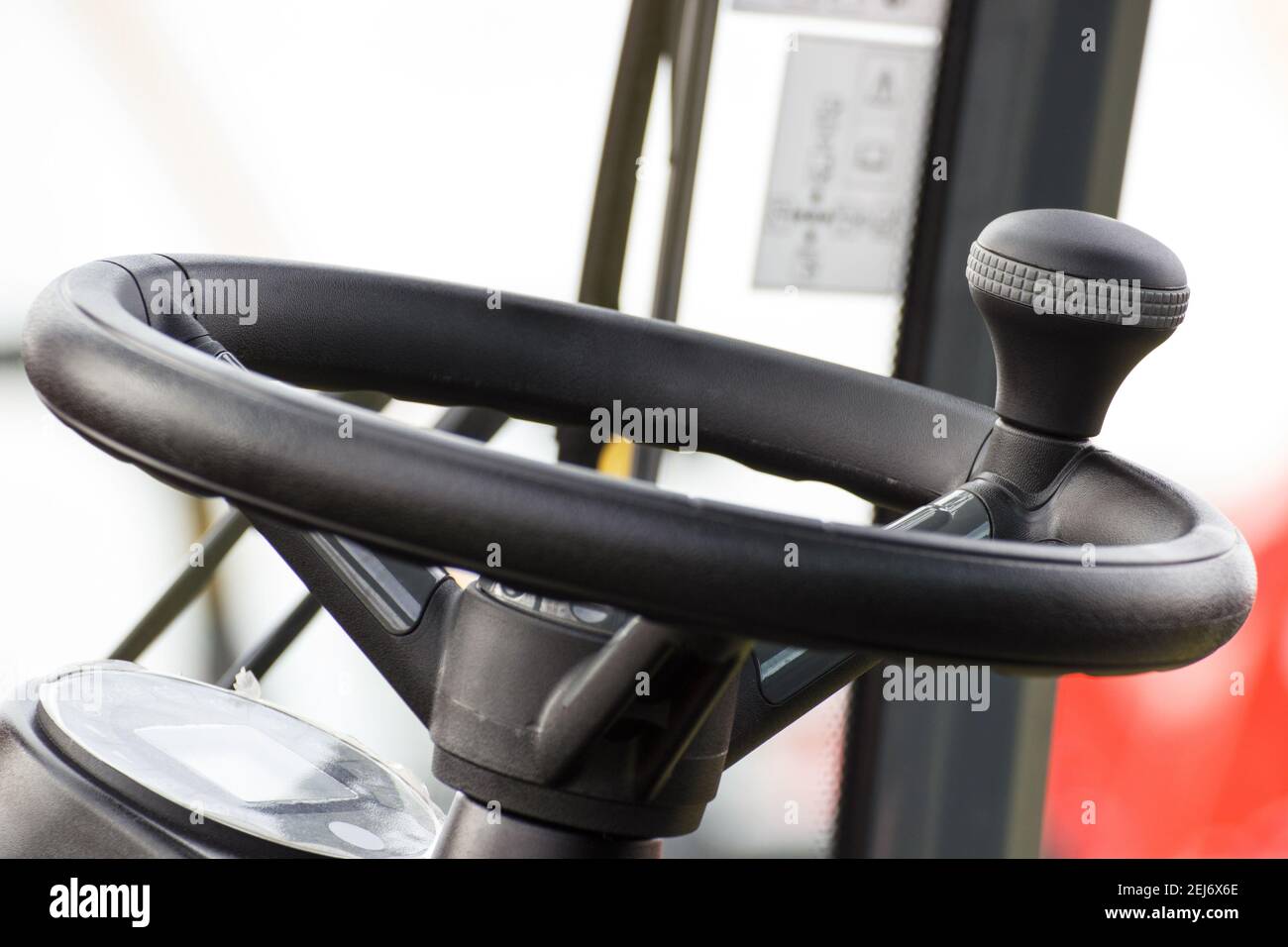 Steering wheel in agricultural or industrial machine or vehicle Stock ...