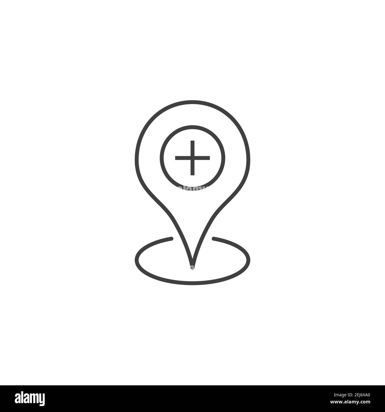 Hospital location Thin Line Vector Icon Stock Vector Image & Art - Alamy