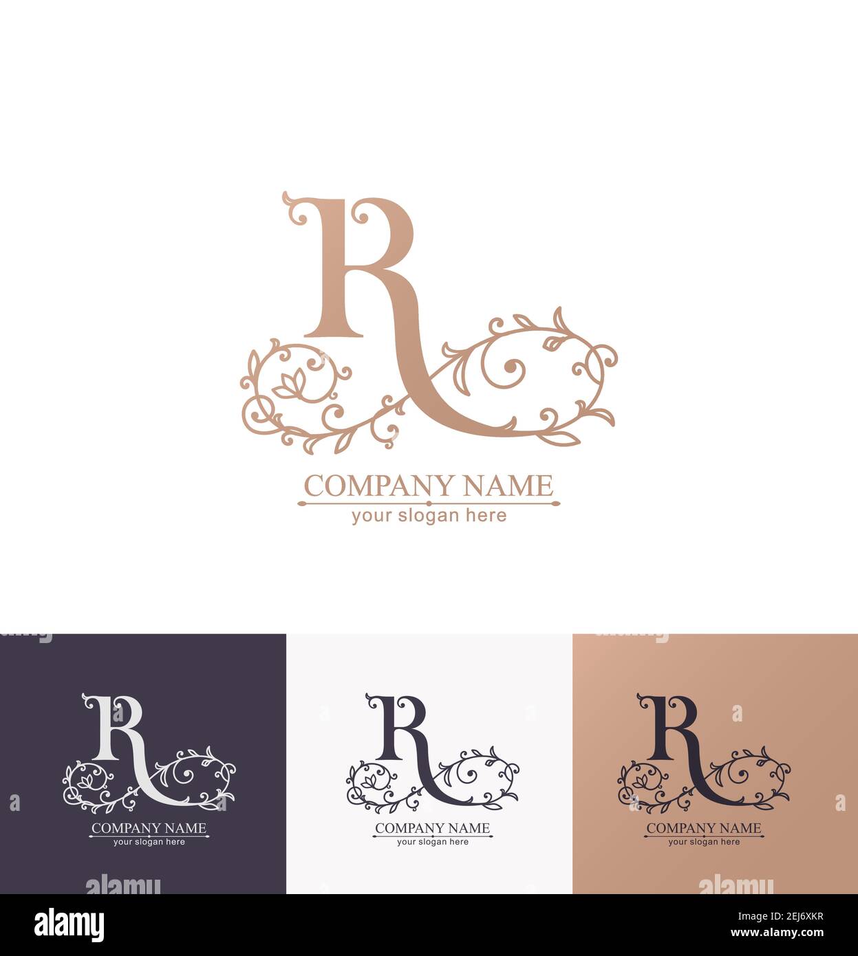 Letter r flower logo Stock Vector Images - Alamy