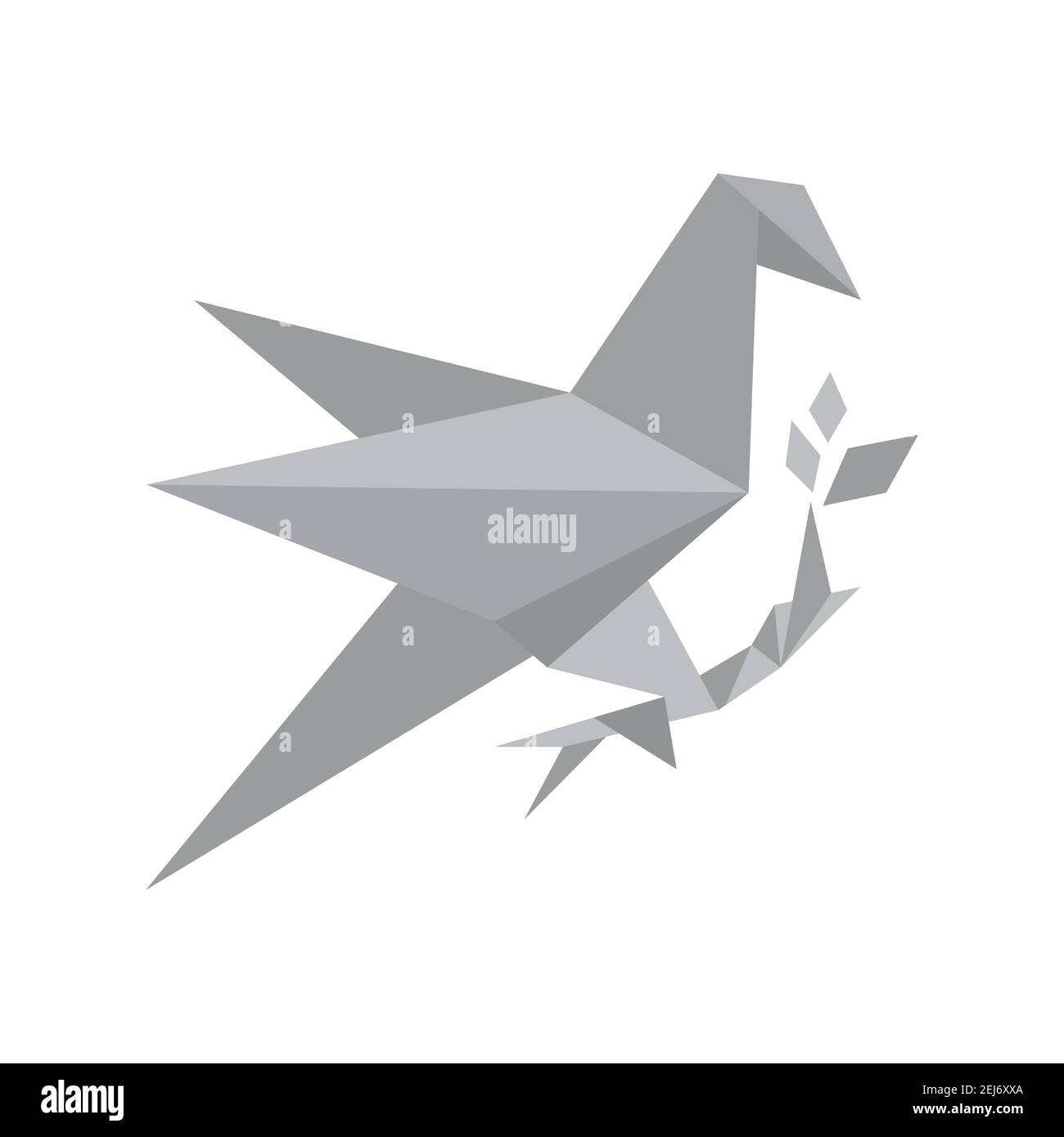 Grey Bird Logo Eagle Logo Or Hawk, Bird Sign With Circle Red Color And