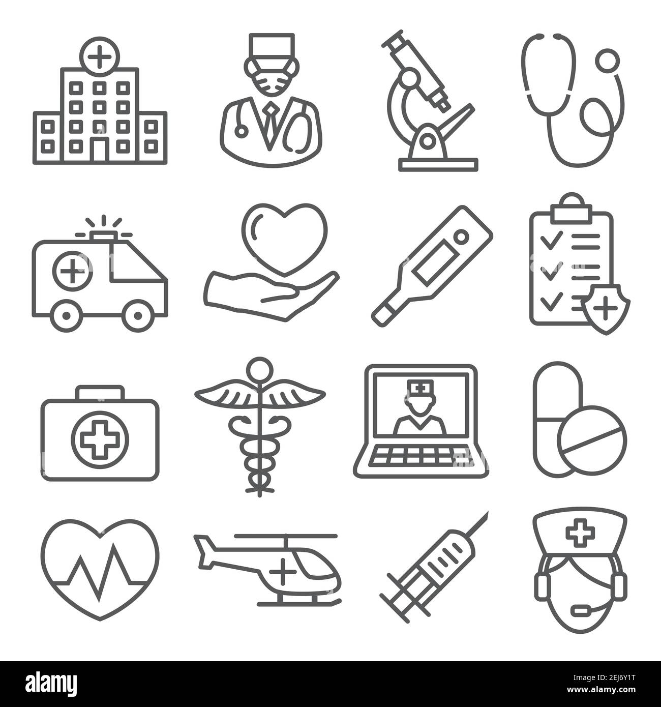 Hospital bed symbol Cut Out Stock Images & Pictures - Alamy