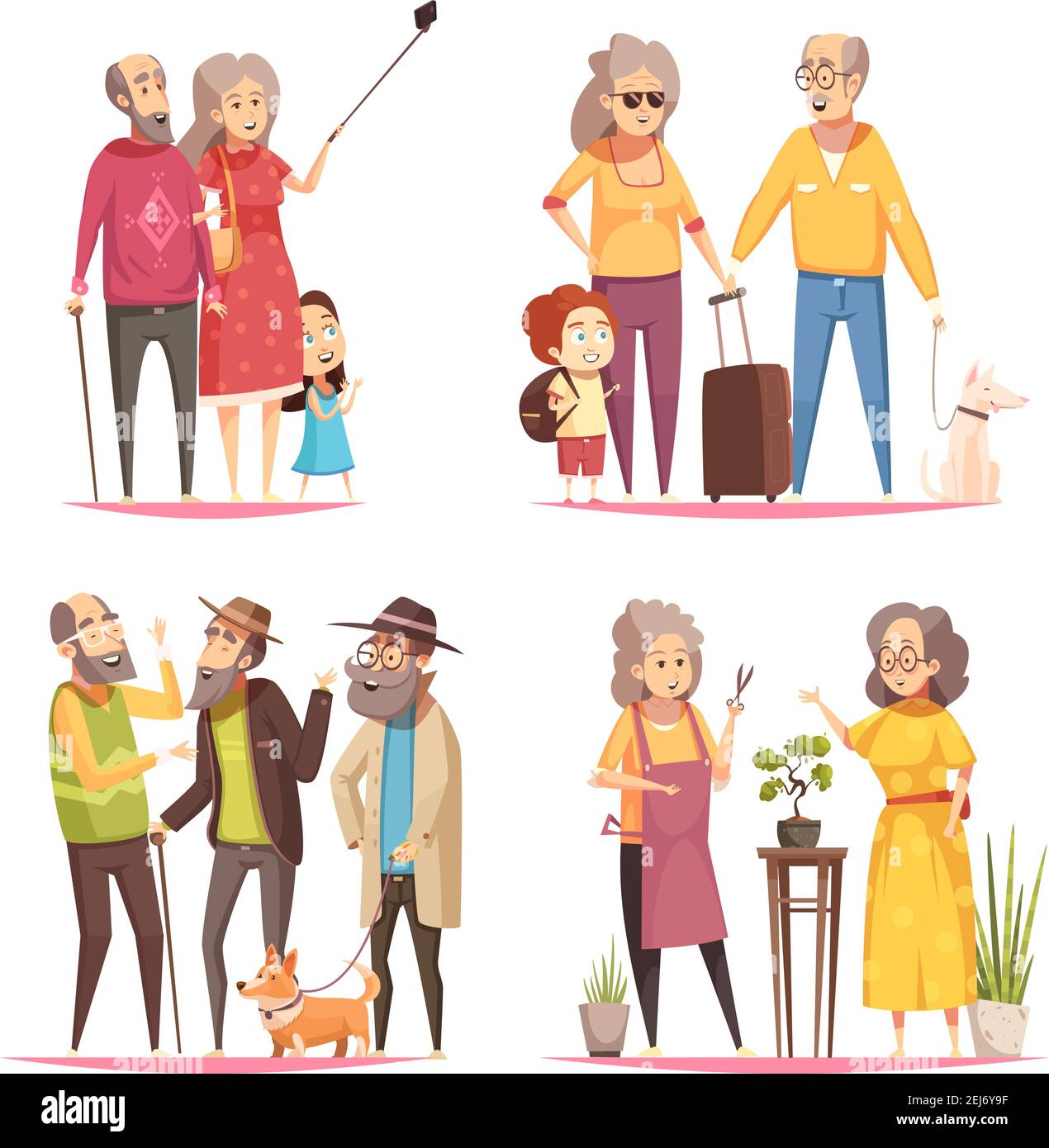 Longevity 2x2 design concept with elderly people leading an active ...