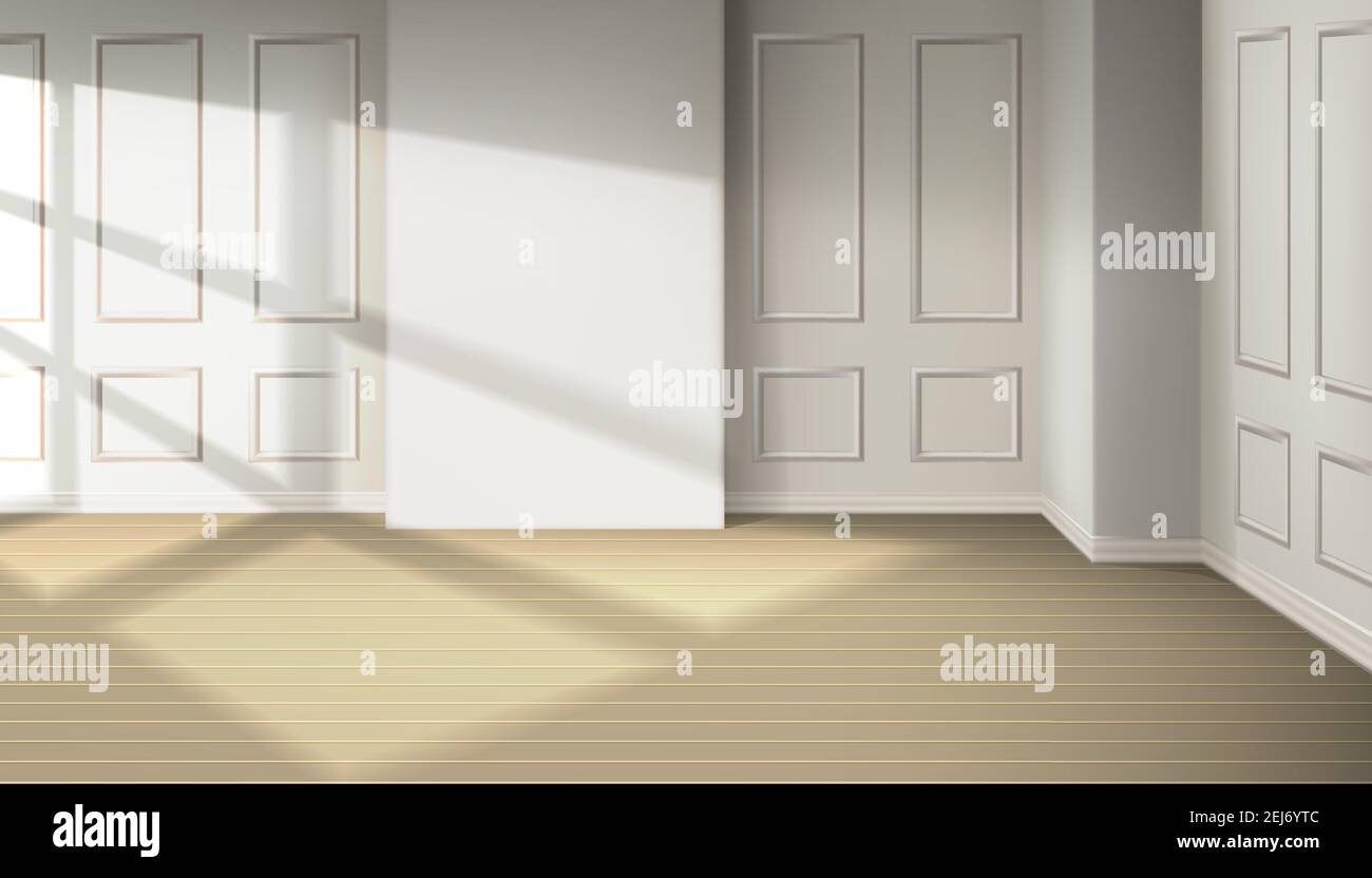 3d Realistic Vector Room With Light From The Window Room Design