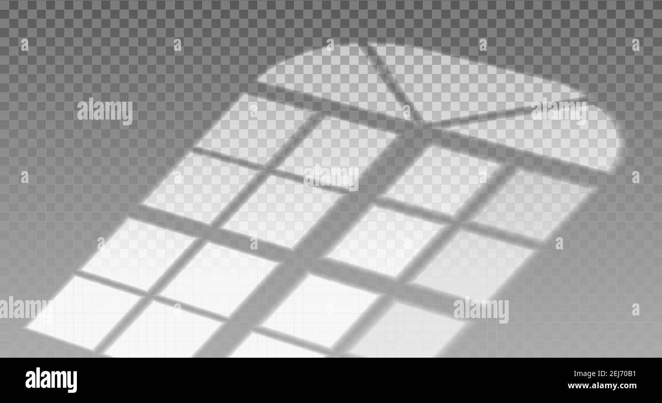 3d realistic vector shadow of old fashioned window overlays on ...