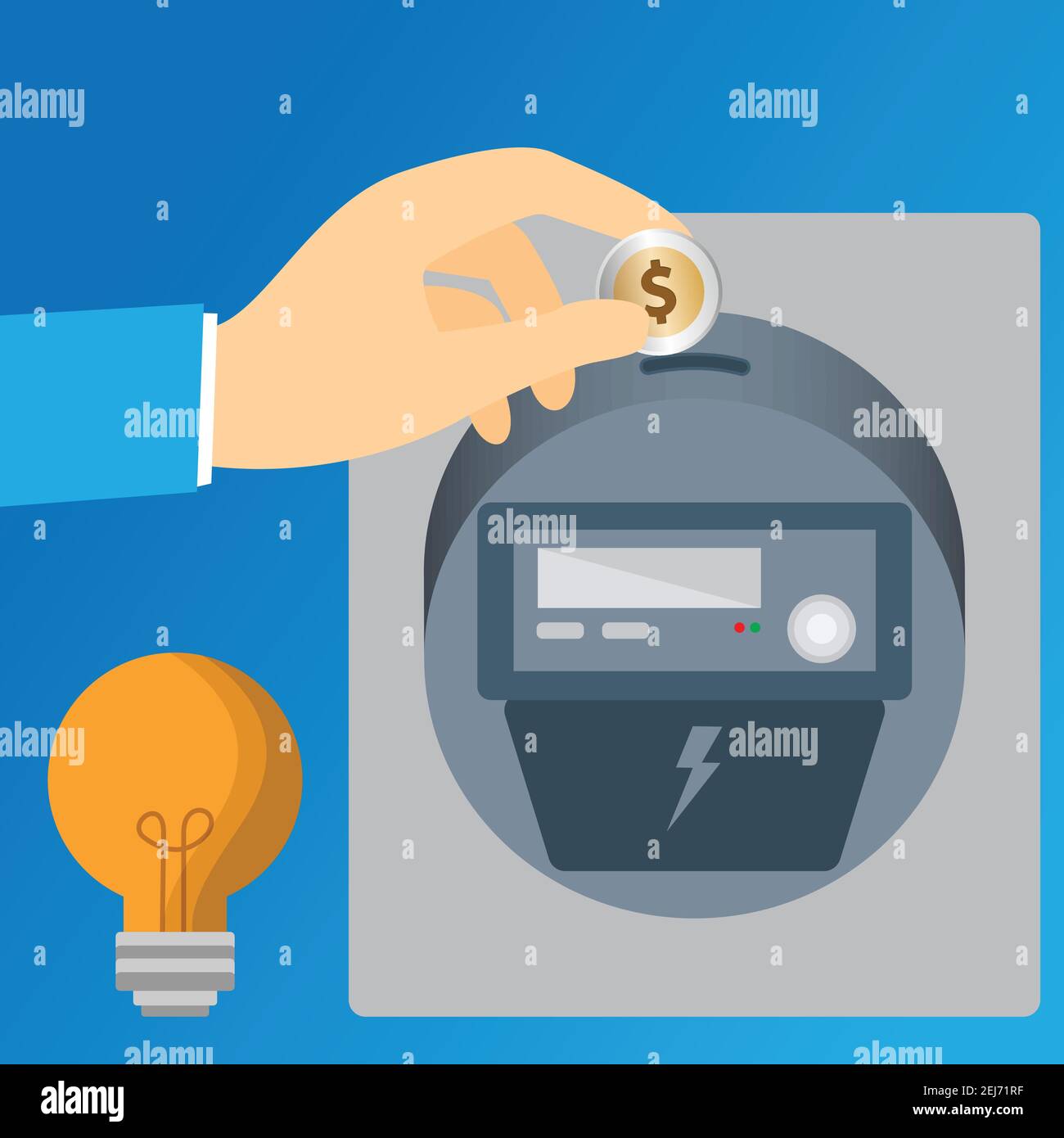 Symbol saving energy hand Stock Vector Images - Alamy