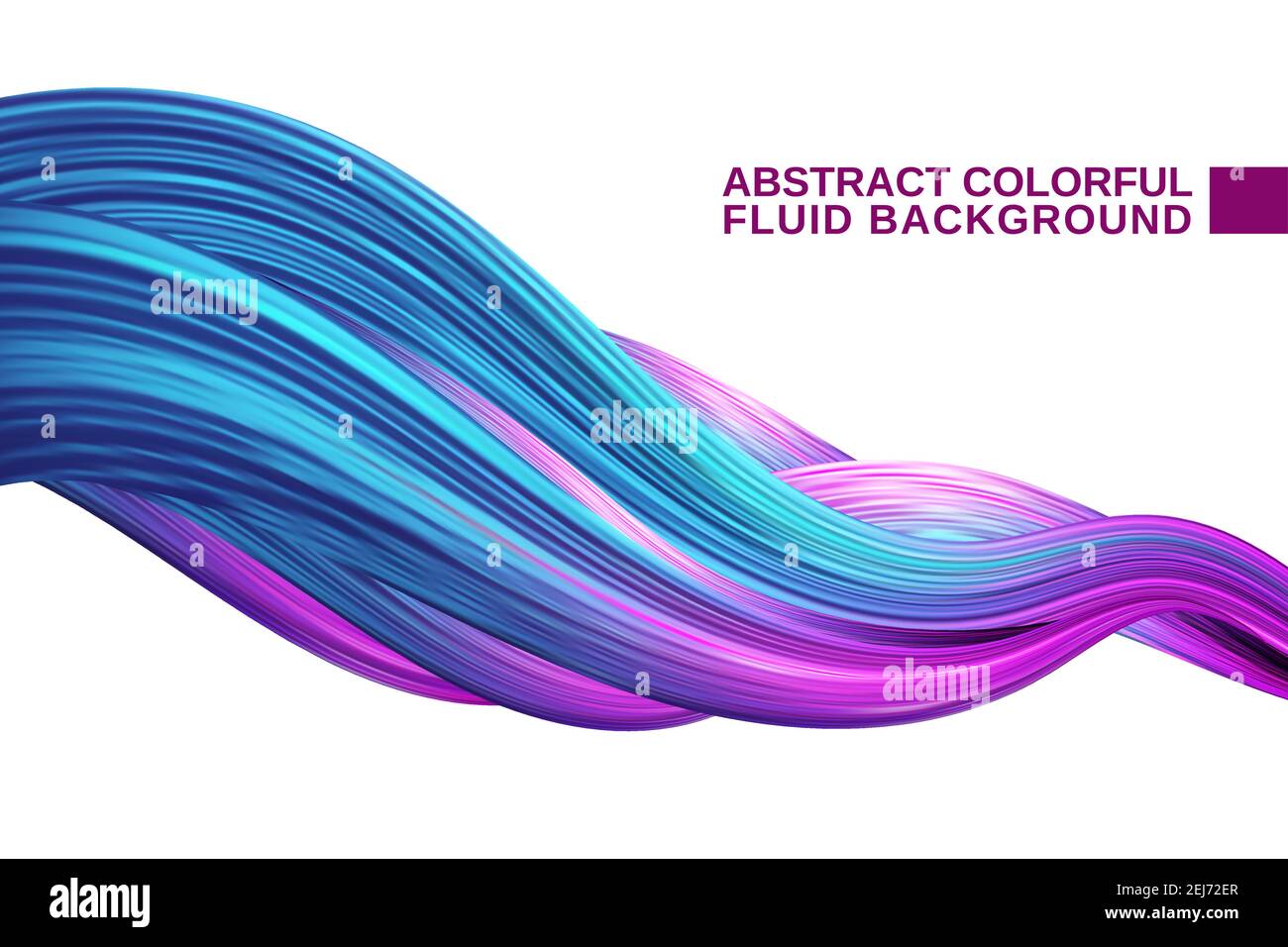 Modern colorful flow poster. Wave Liquid shape in blue purple color ...