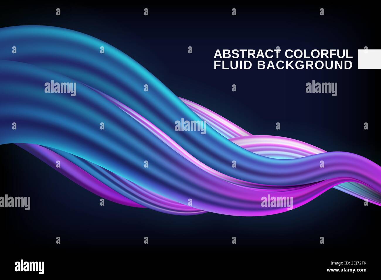 Modern colorful flow poster. Wave Liquid shape in blue purple color ...