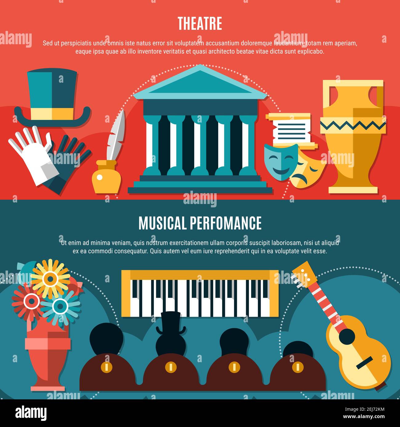 Stage show two people theatre Stock Vector Images - Alamy