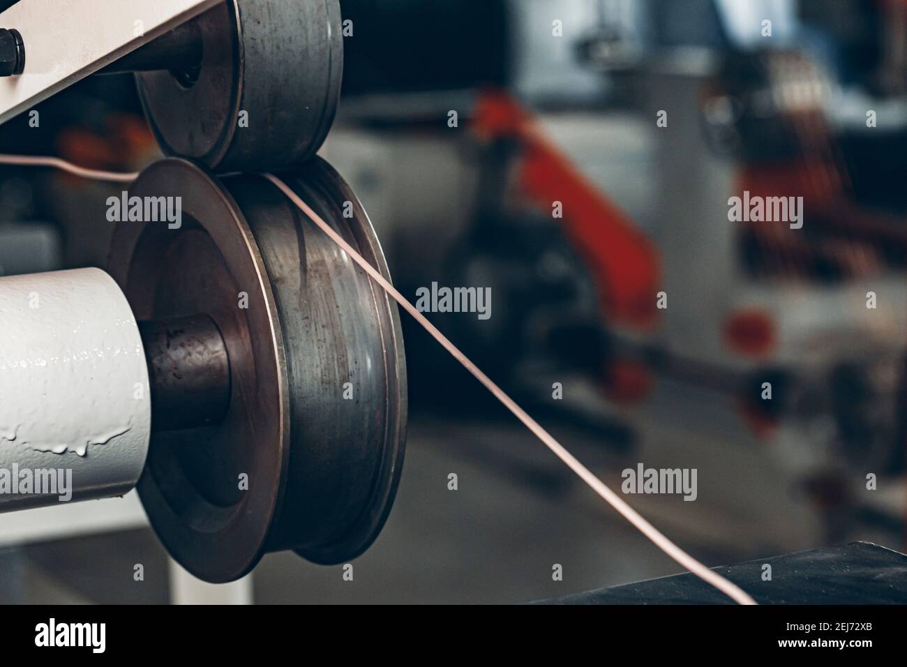 Production of cable wire at cable factory Stock Photo - Alamy