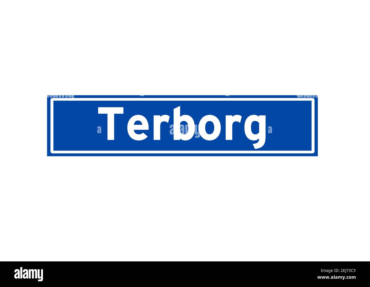 Terborg isolated Dutch place name sign. City sign from the Netherlands ...