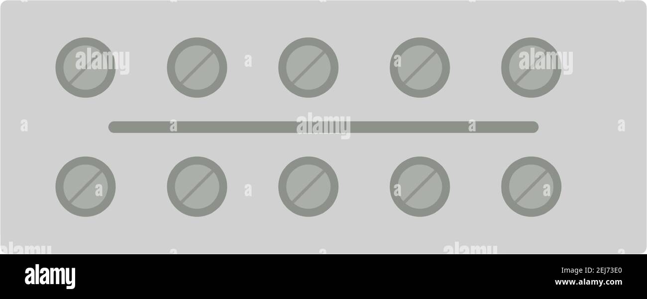 Pill blister tablet pack vector isolated on white background Stock ...