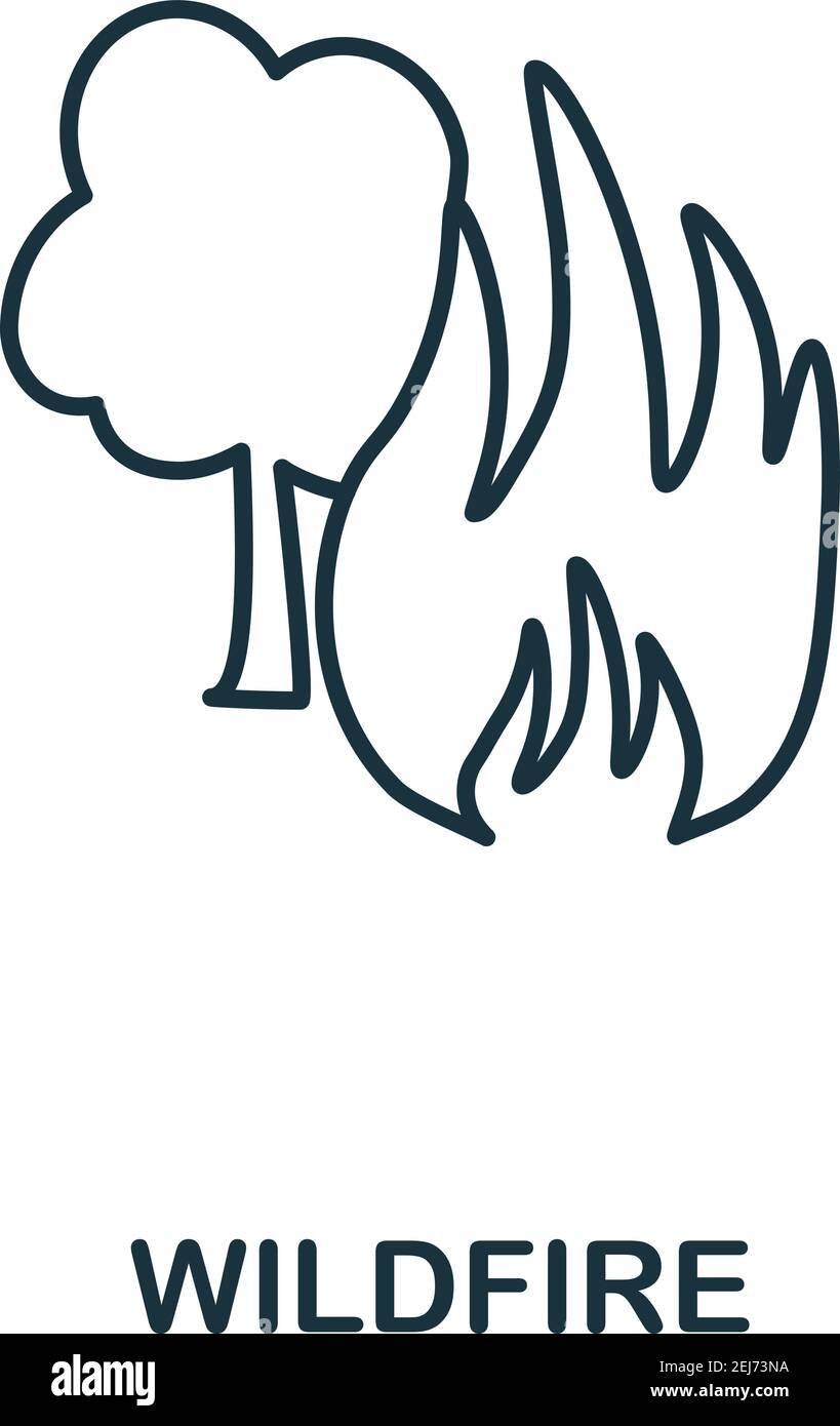 Wildfire icon. Simple element from natural disaster collection ...