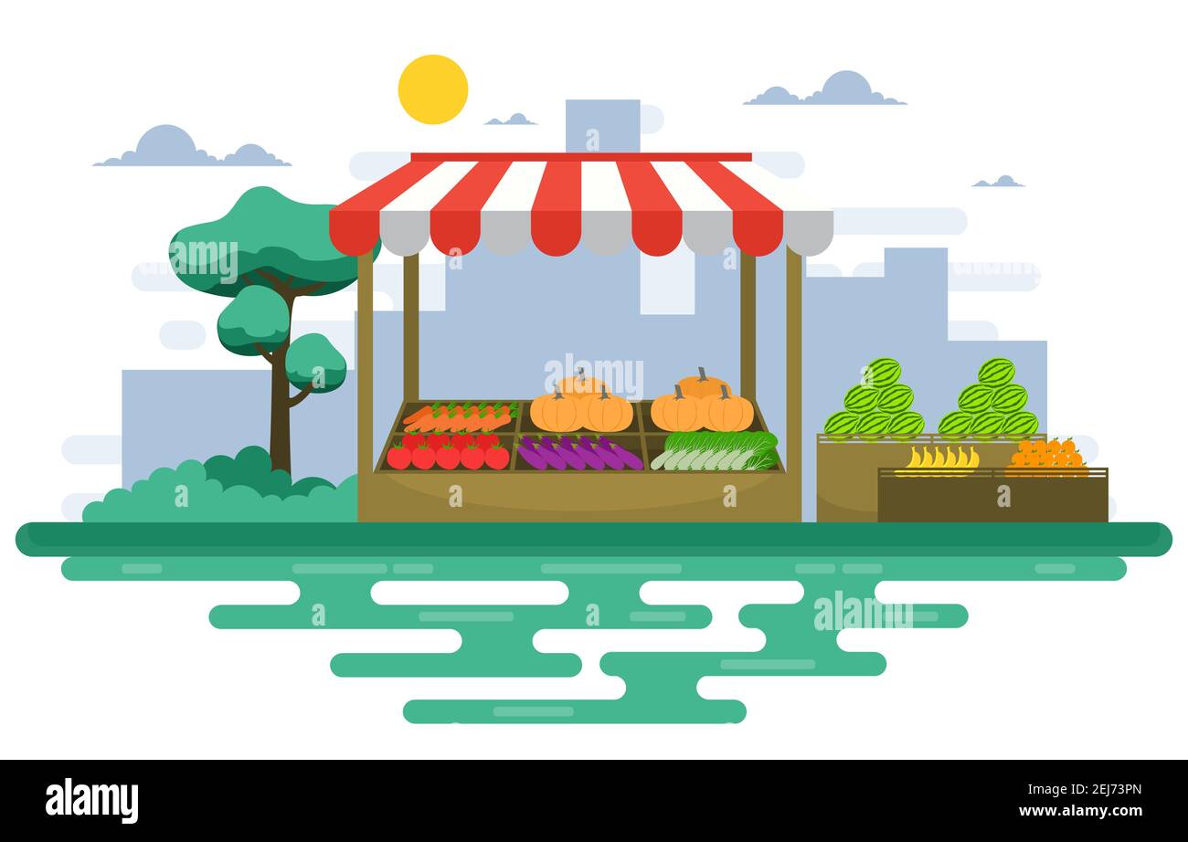 The tomato stall Stock Vector Images - Alamy