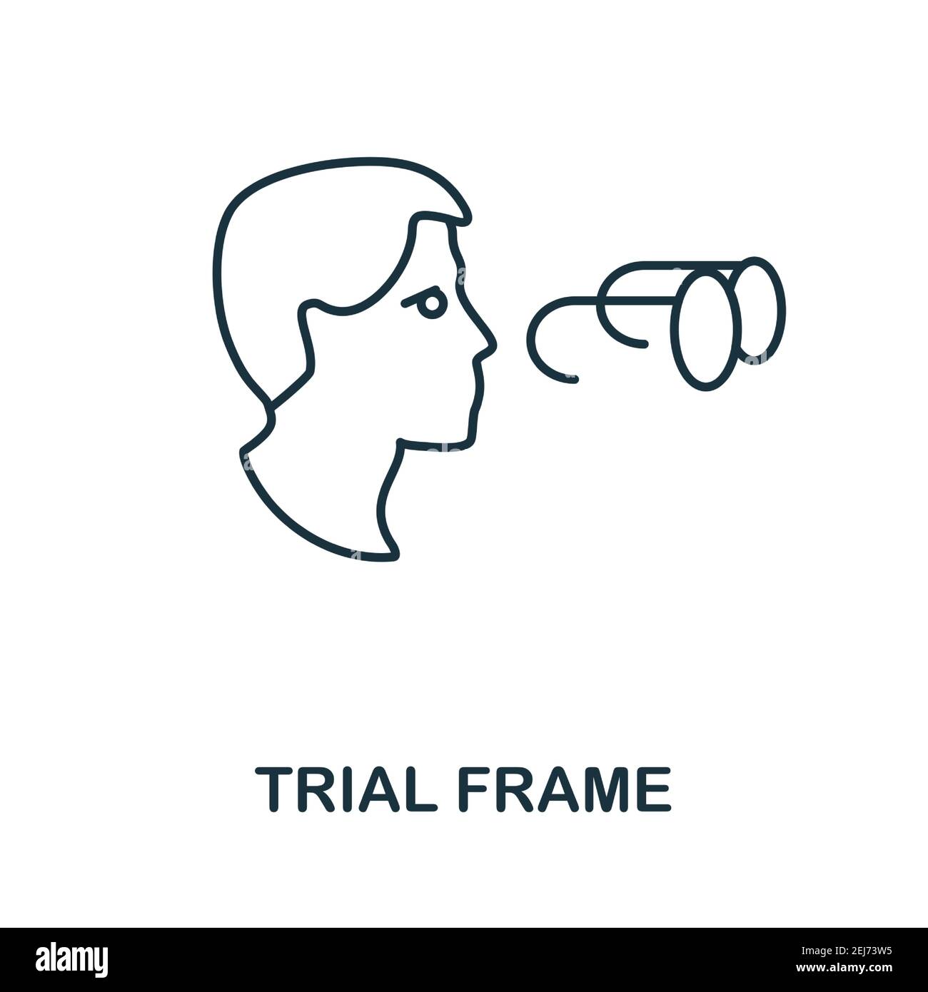 Trial Frame icon. Simple illustration from ophthalmology collection ...