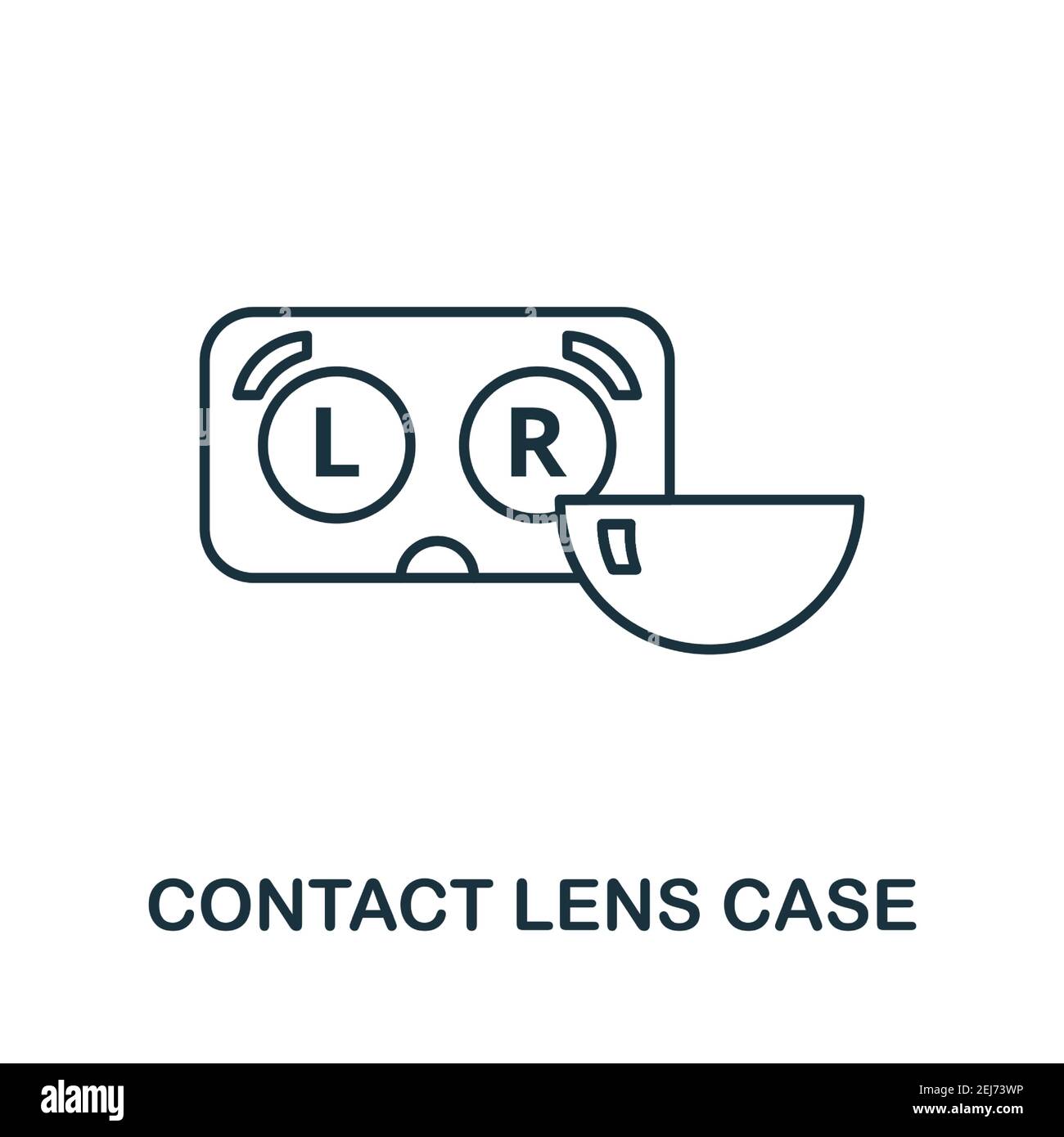 Contact Lens Case icon. Simple illustration from ophthalmology ...