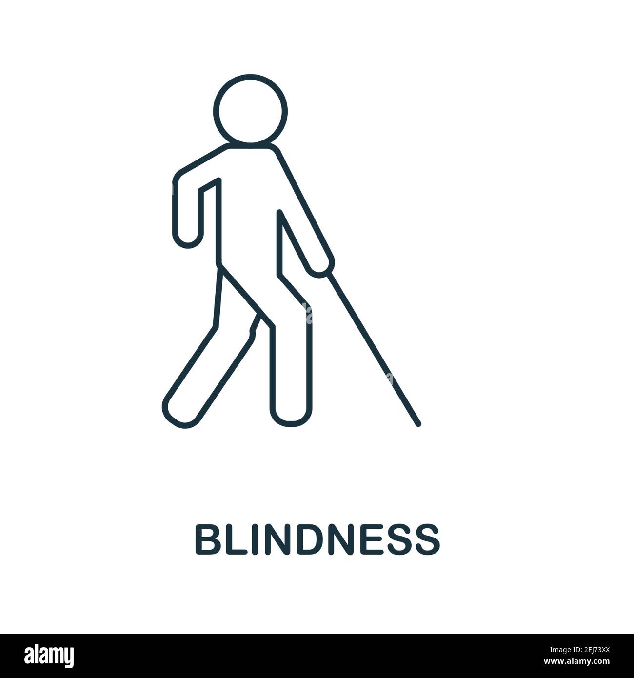 Blindness icon. Simple illustration from ophthalmology collection ...