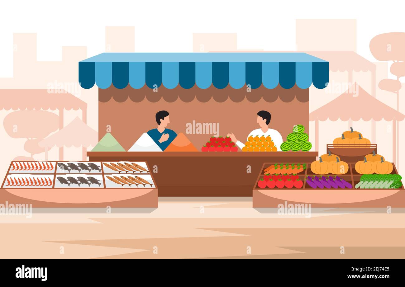 The tomato stall Stock Vector Images - Alamy