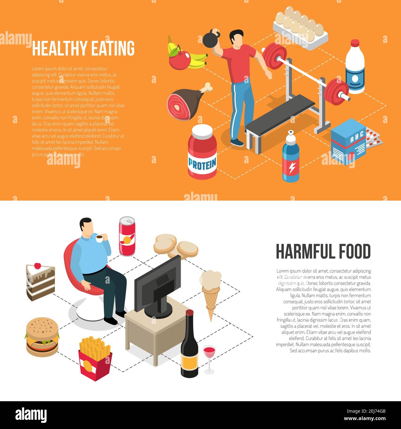 Healthy diet and exercising vs unhealthy junk food tv watching 2 ...