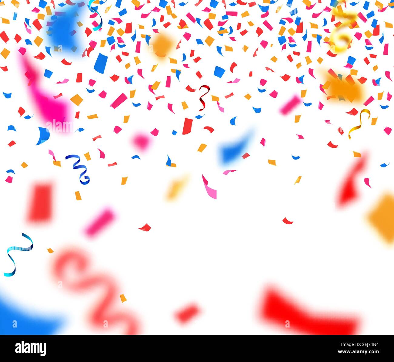 Abstract background with colorful shredded paper rectangular confetti ...