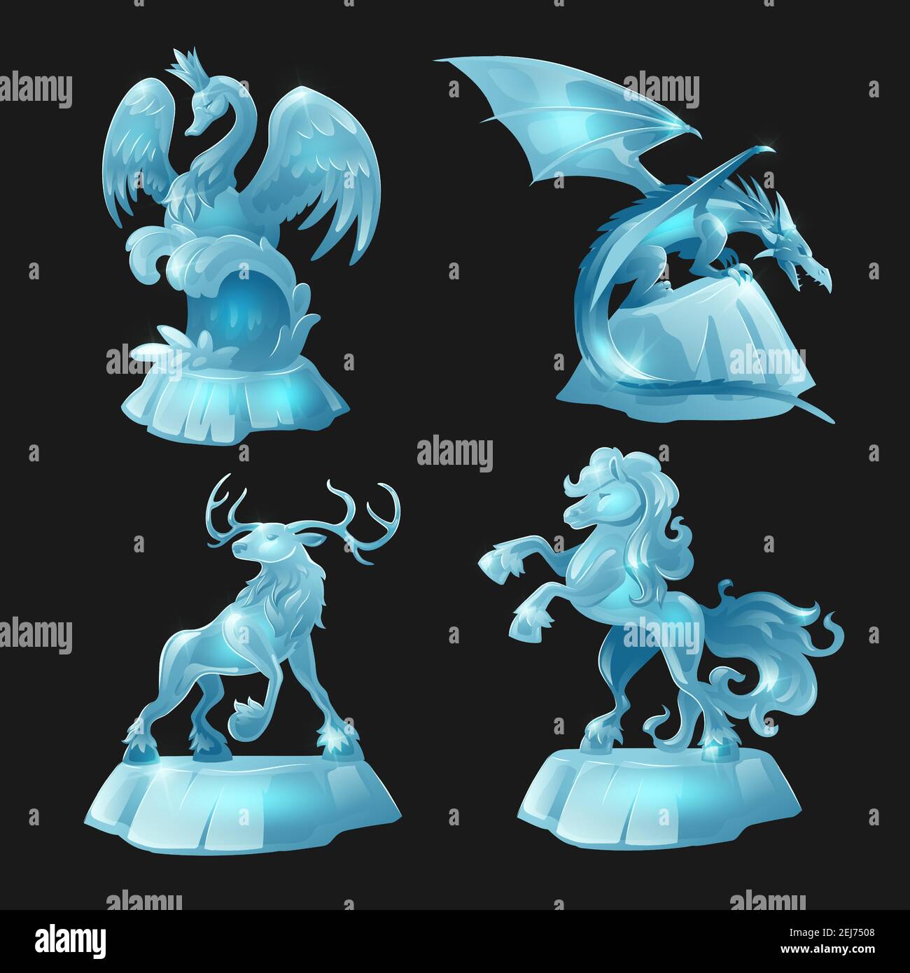 Dragon head figurines Stock Vector Images - Alamy
