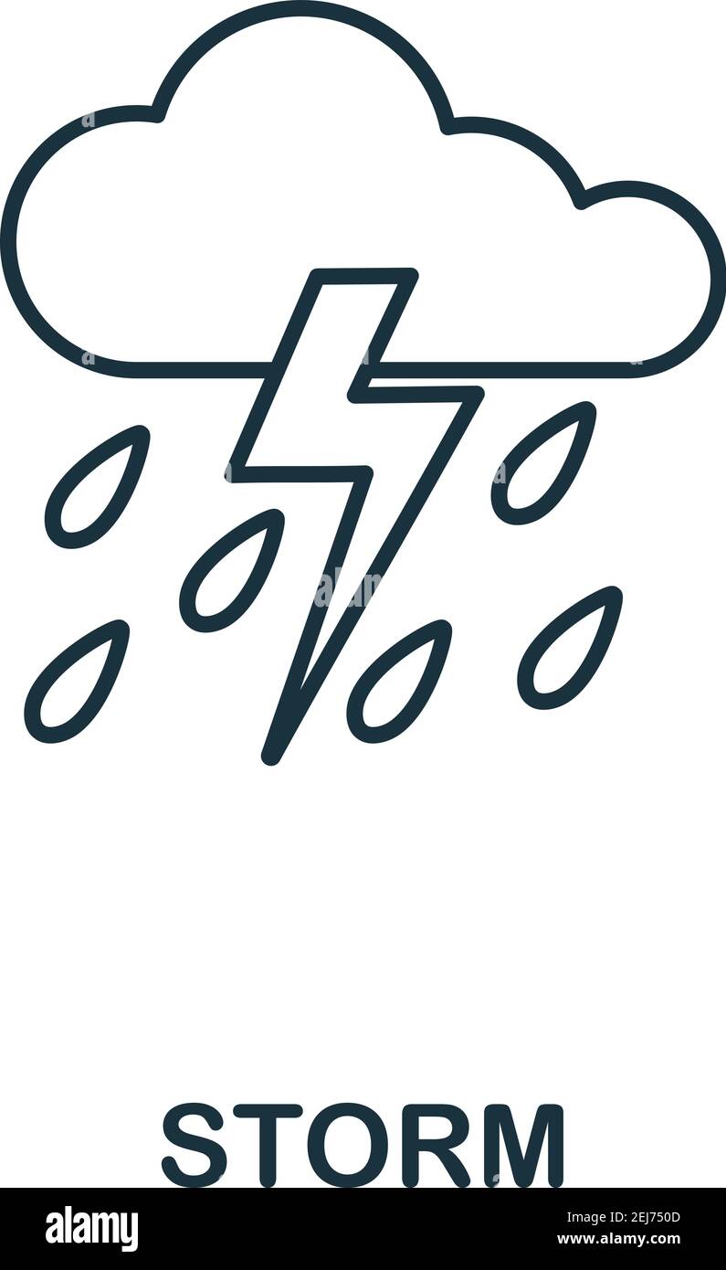 Storm icon. Simple element from natural disaster collection. Creative ...