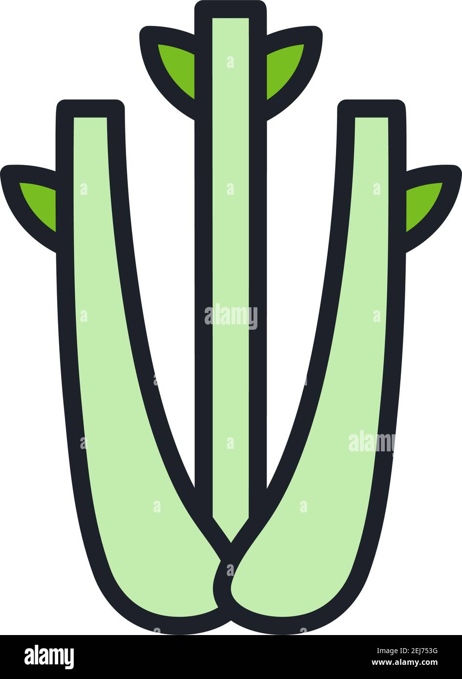 Vegan celery icon outline hi-res stock photography and images - Alamy
