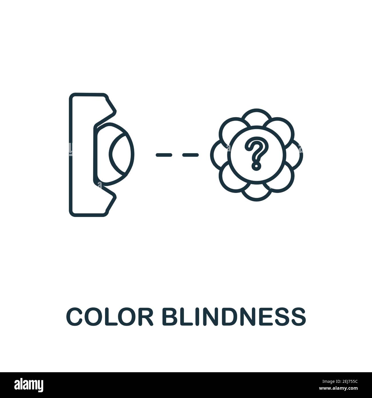 Color Blindness icon. Simple illustration from ophthalmology collection ...