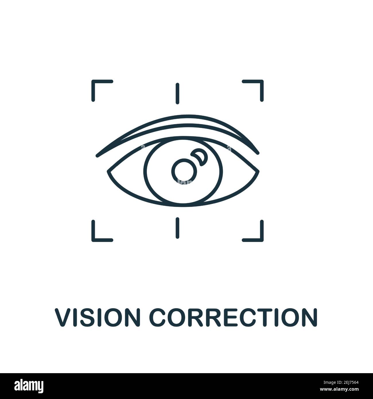 Vision Correction icon. Simple illustration from ophthalmology ...