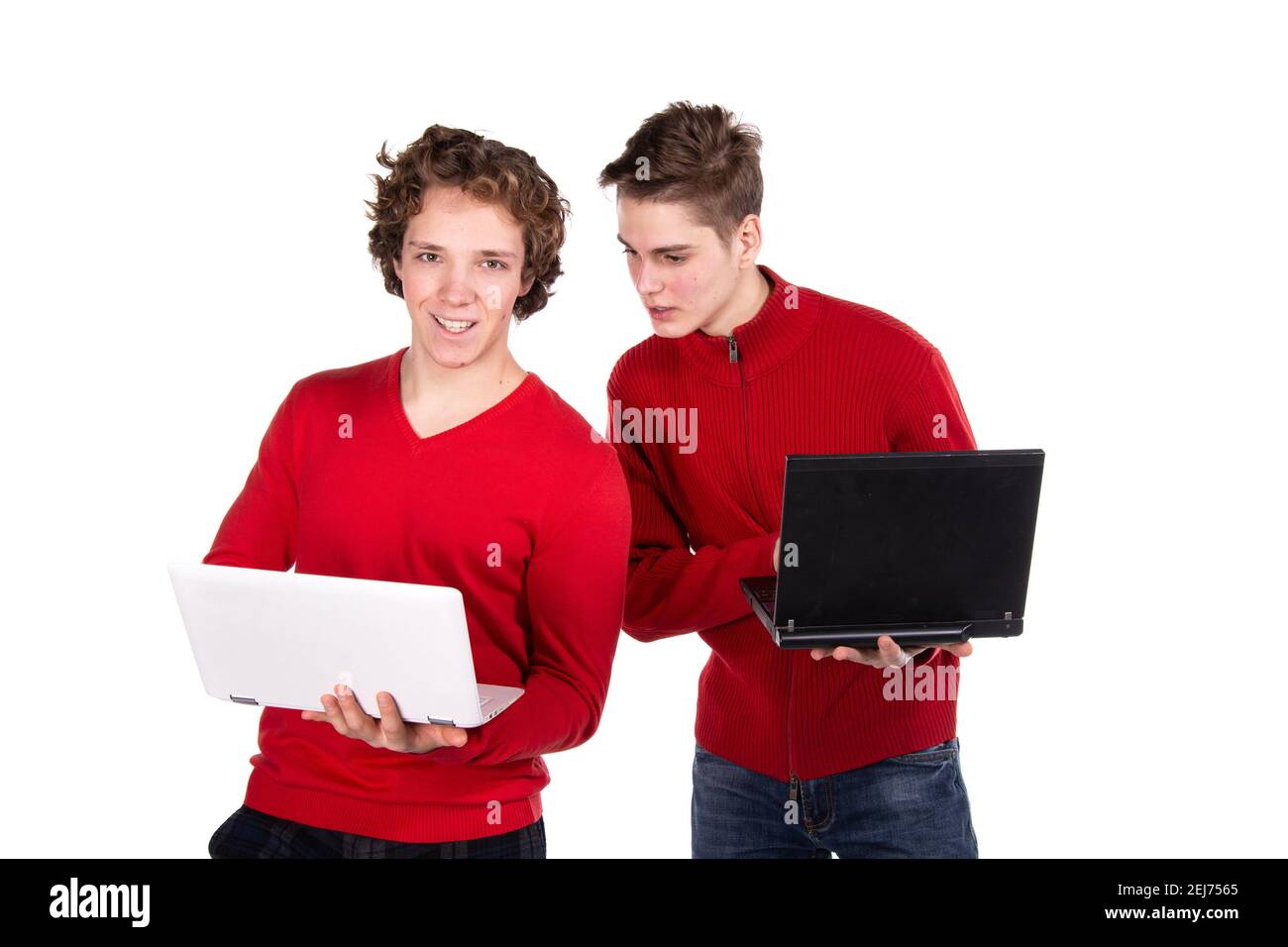 Two students using Cut Out Stock Images & Pictures - Alamy