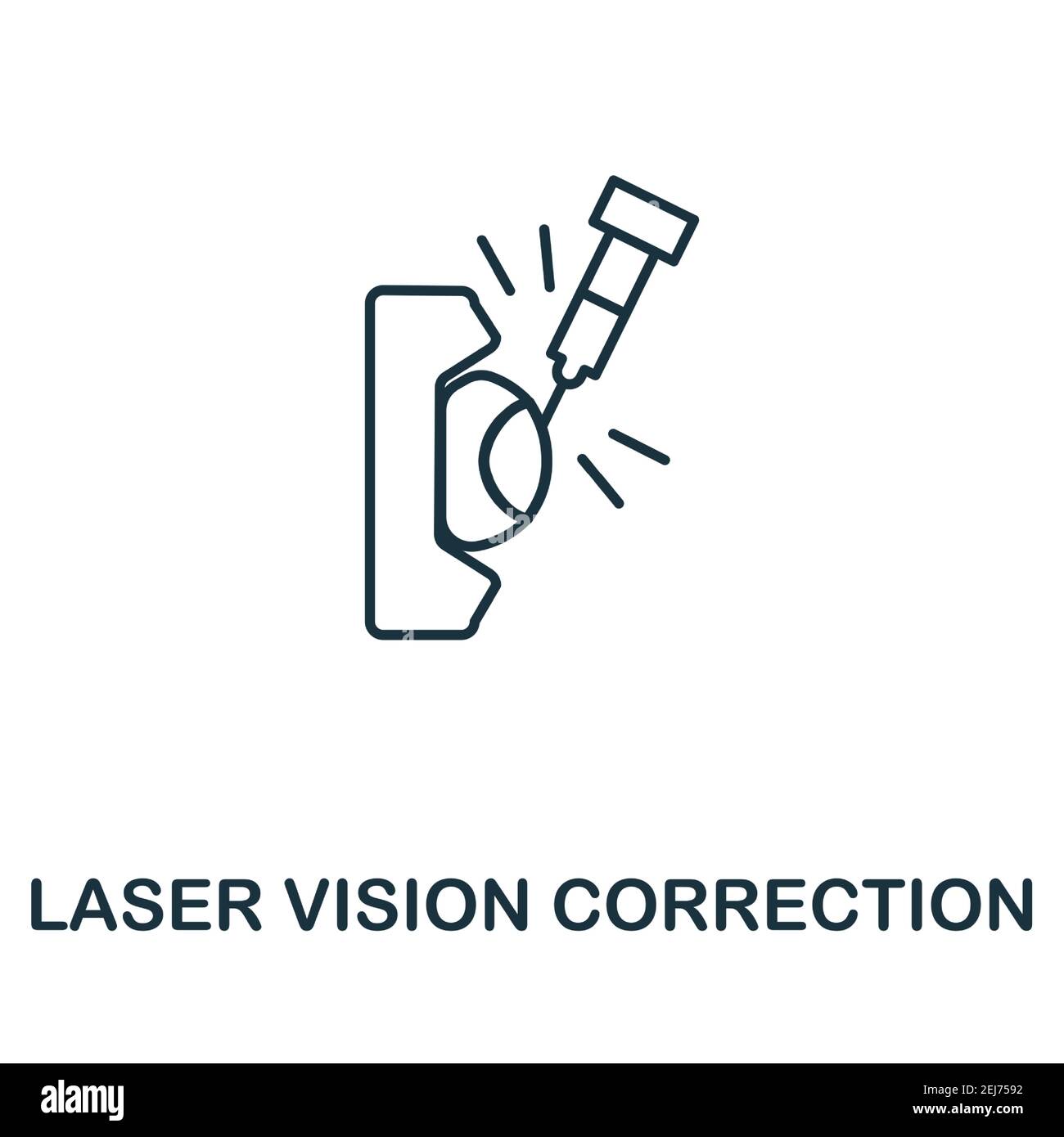 Laser Vision Correction icon. Simple illustration from ophthalmology ...