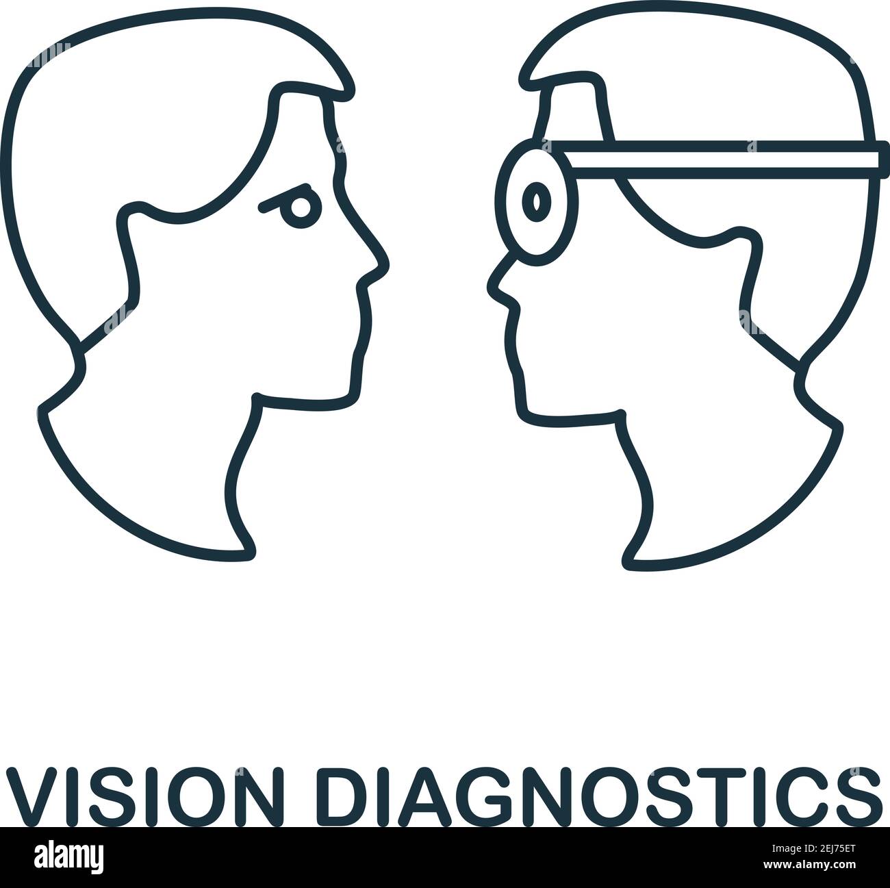 Vision Diagnostics icon. Simple illustration from ophthalmology ...