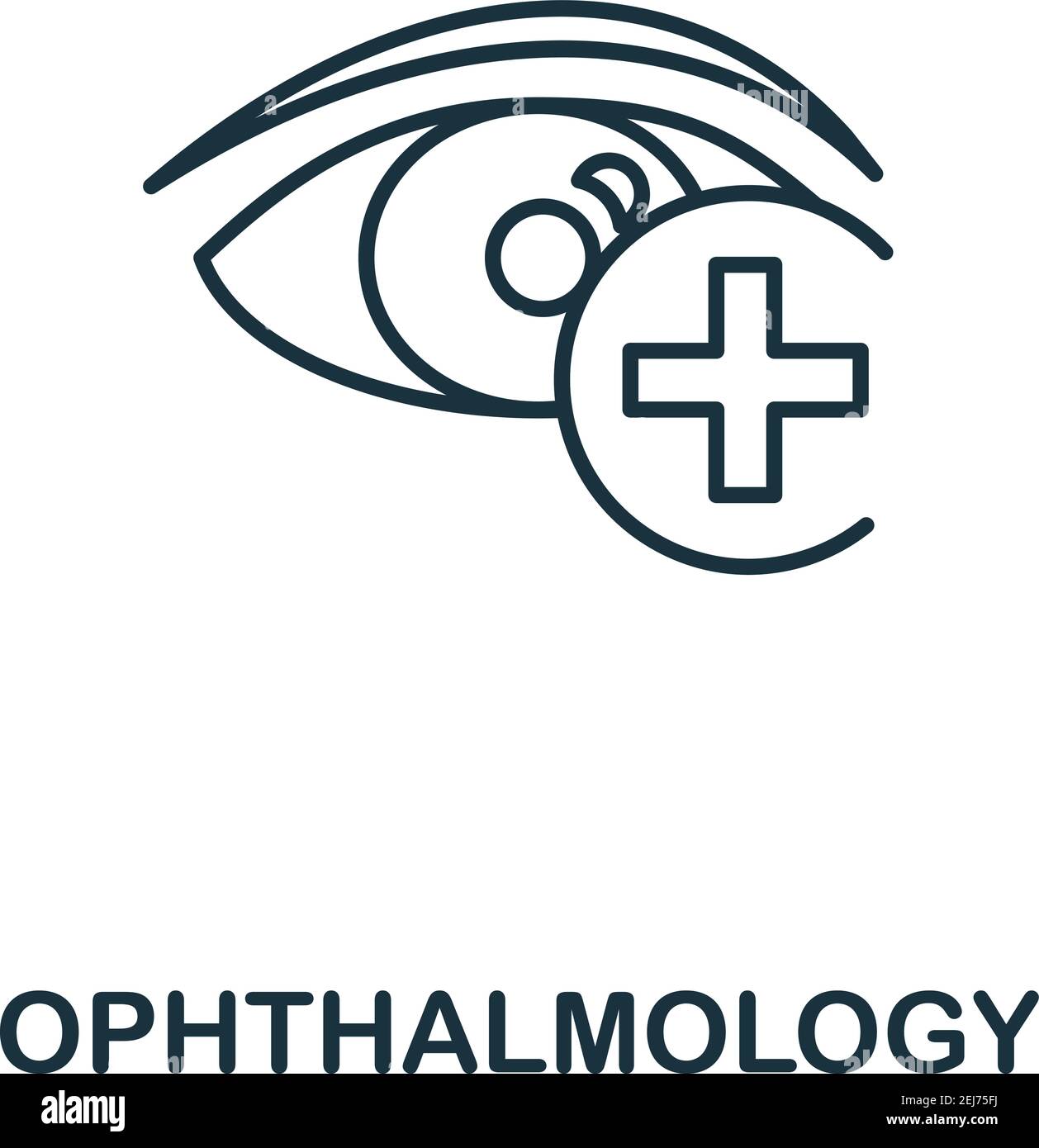 Ophthalmology icon. Simple line element Ophthalmology symbol for ...