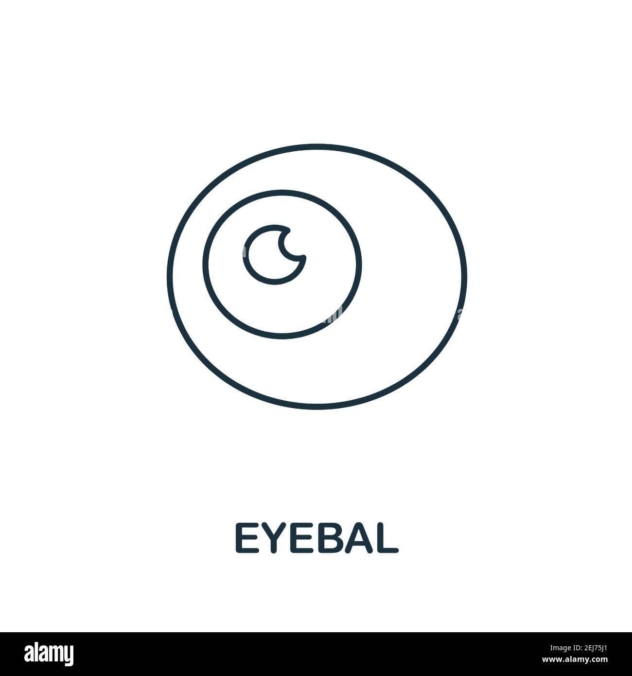 Eyeball icon. Simple illustration from ophthalmology collection ...