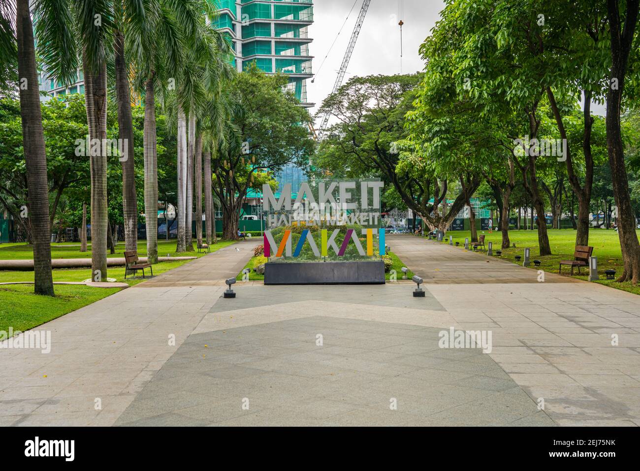 Makati, Philippines - August 2018: Make It Happen, Make It Makati sign ...
