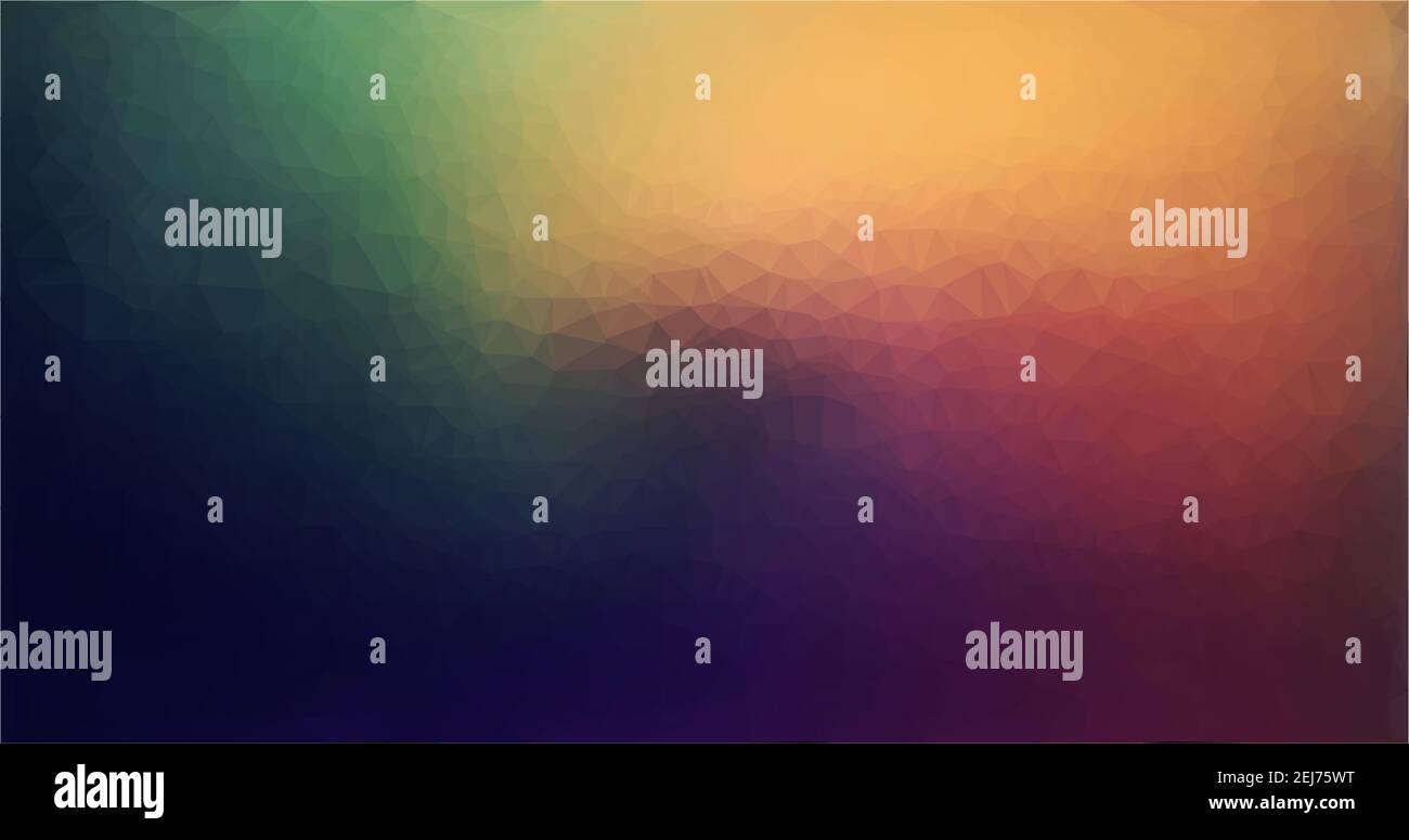 Nice colorful green orange gradient low poly geometrical 4K HD ...