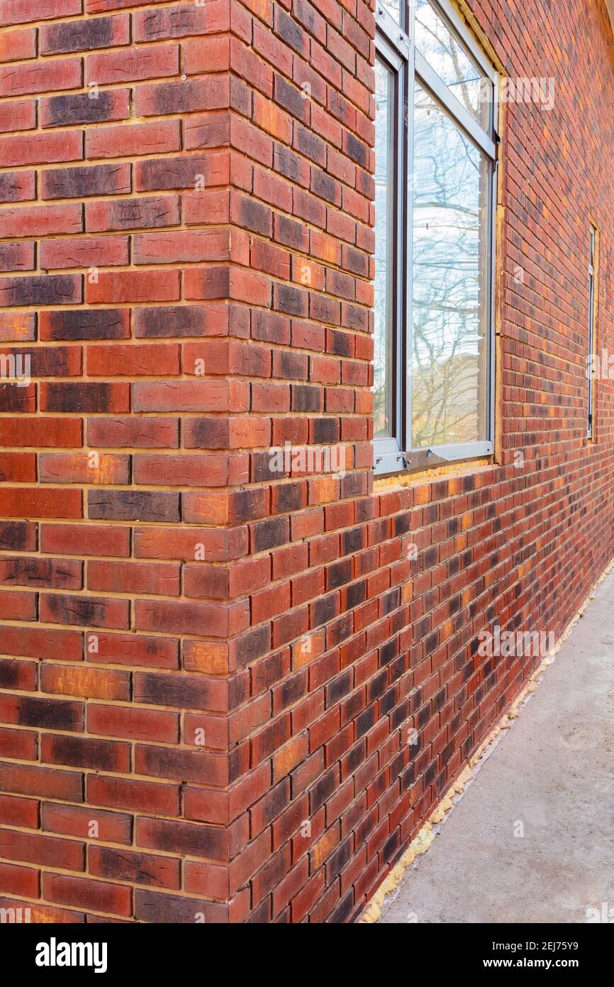 Clinker brick of brown color. Clinker thermal panels for finishing the ...
