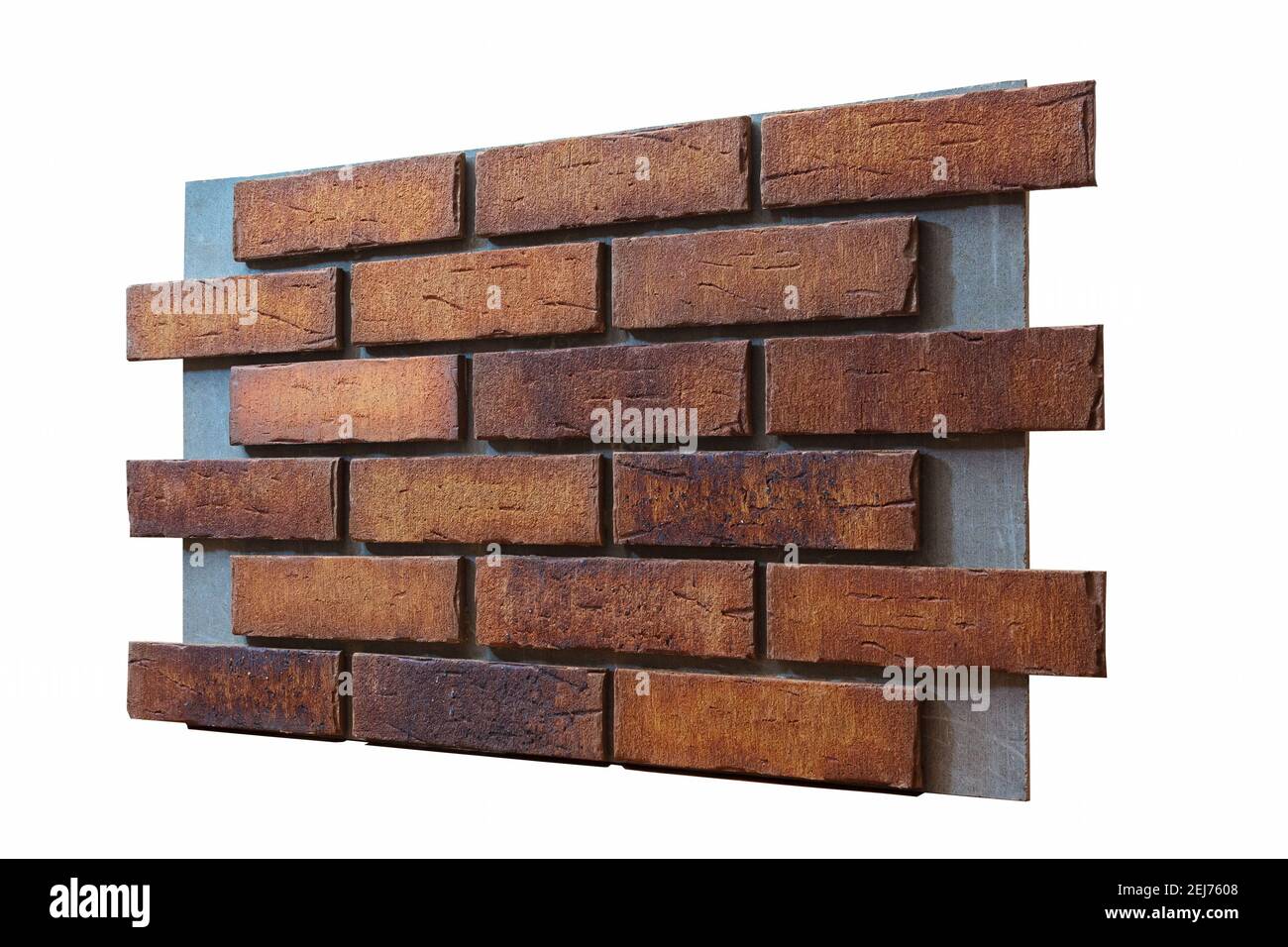 Clinker brick of brown color. Clinker thermal panels for finishing the ...