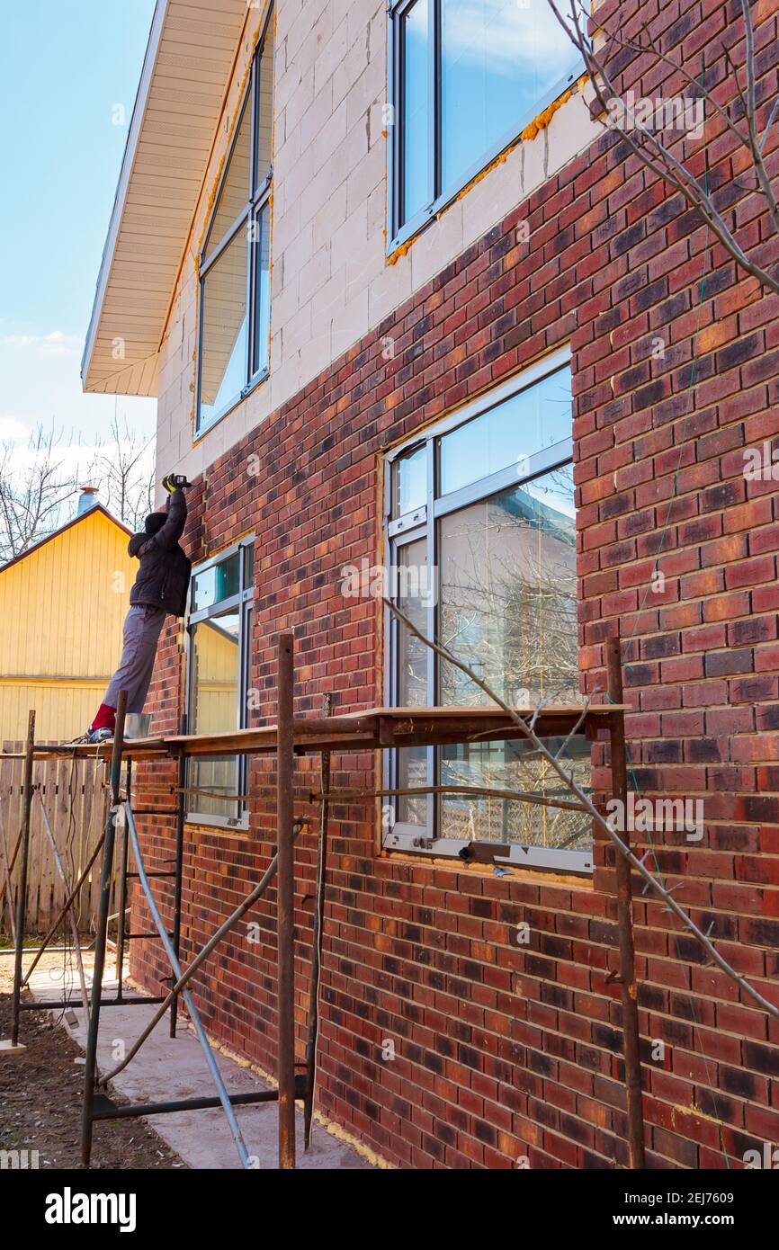 Man made bricks in construction hi-res stock photography and images - Alamy