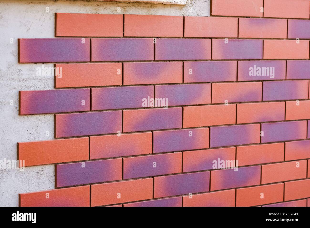 Clinker brick of brown color. Clinker thermal panels for finishing the ...