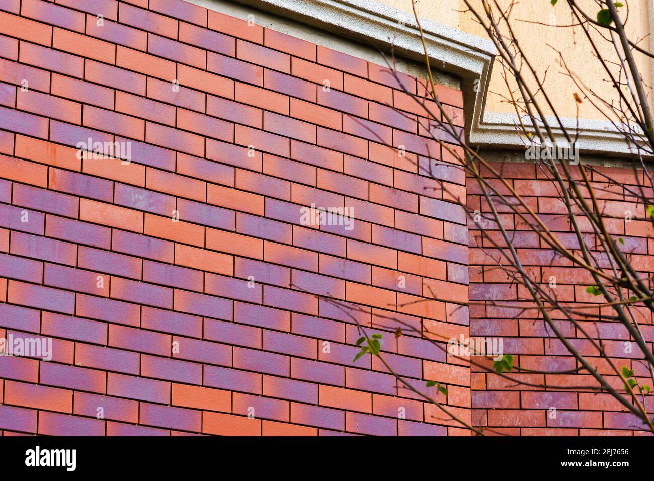 Clinker brick of brown color. Clinker thermal panels for finishing the ...