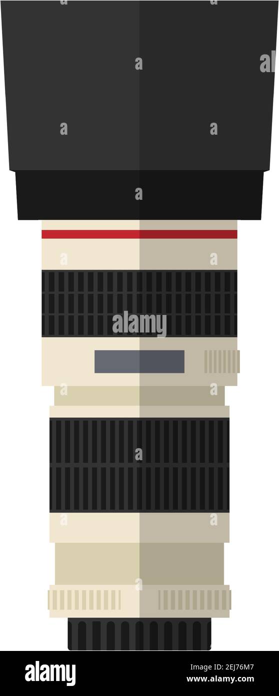 Camera optical gear with flash and zoom function vector Stock Vector ...