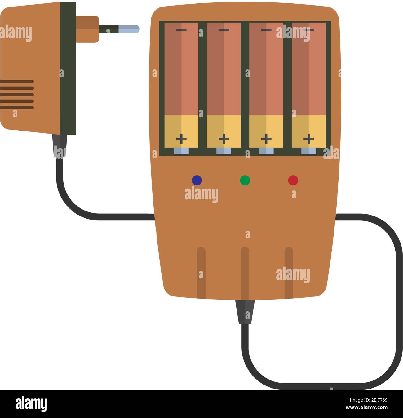 Battery charger vector icon isolated on white background Stock Vector ...