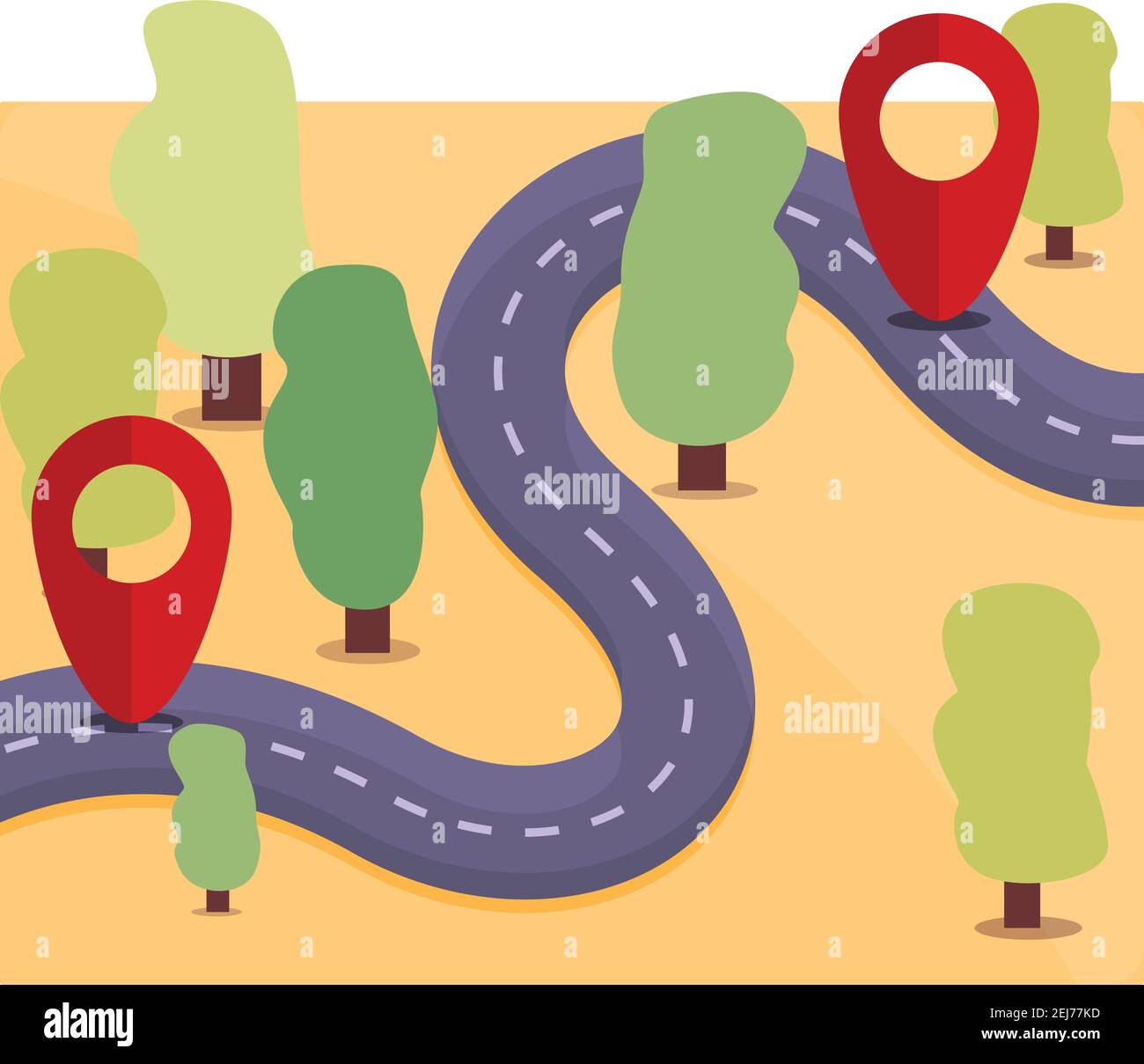 Navigation itinerary icon. Cartoon of navigation itinerary vector icon ...