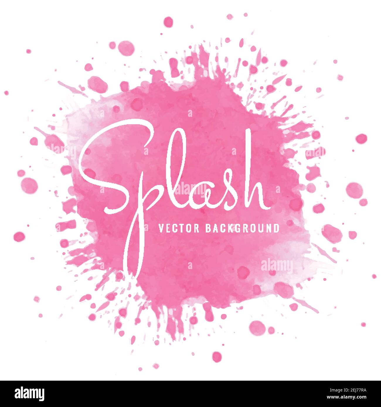 Modern bright watercolor pink splash design Stock Vector Image & Art ...
